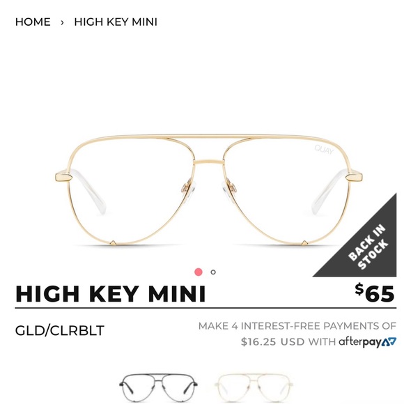 Quay Australia | Accessories | Quay High Key Mini Blue Light Glasses ...